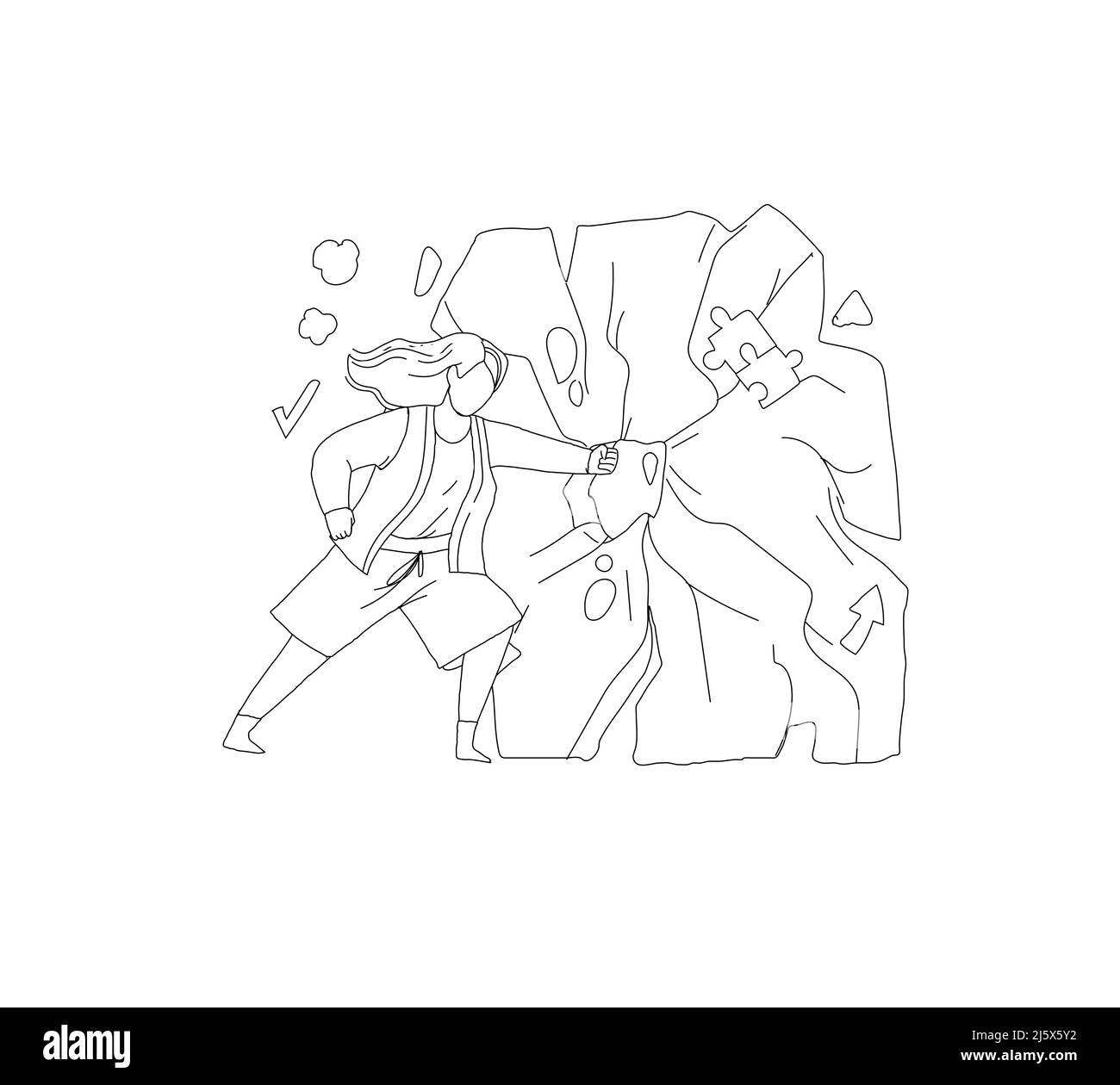 Breaking concrete Stock Vector Images - Alamy