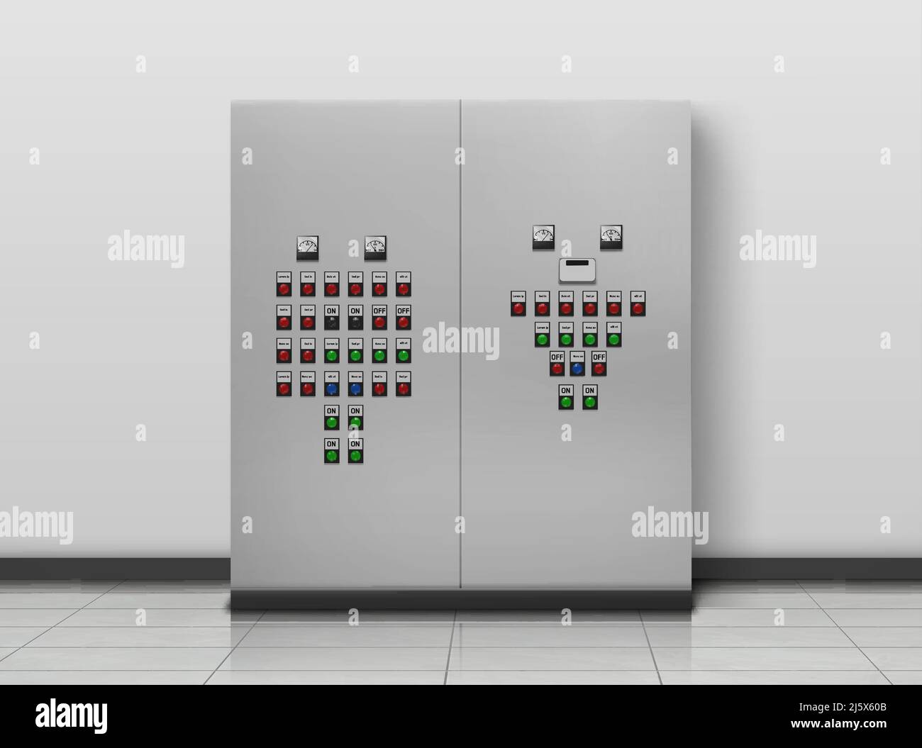 Substation room. Electrician equipment, technical generator ...