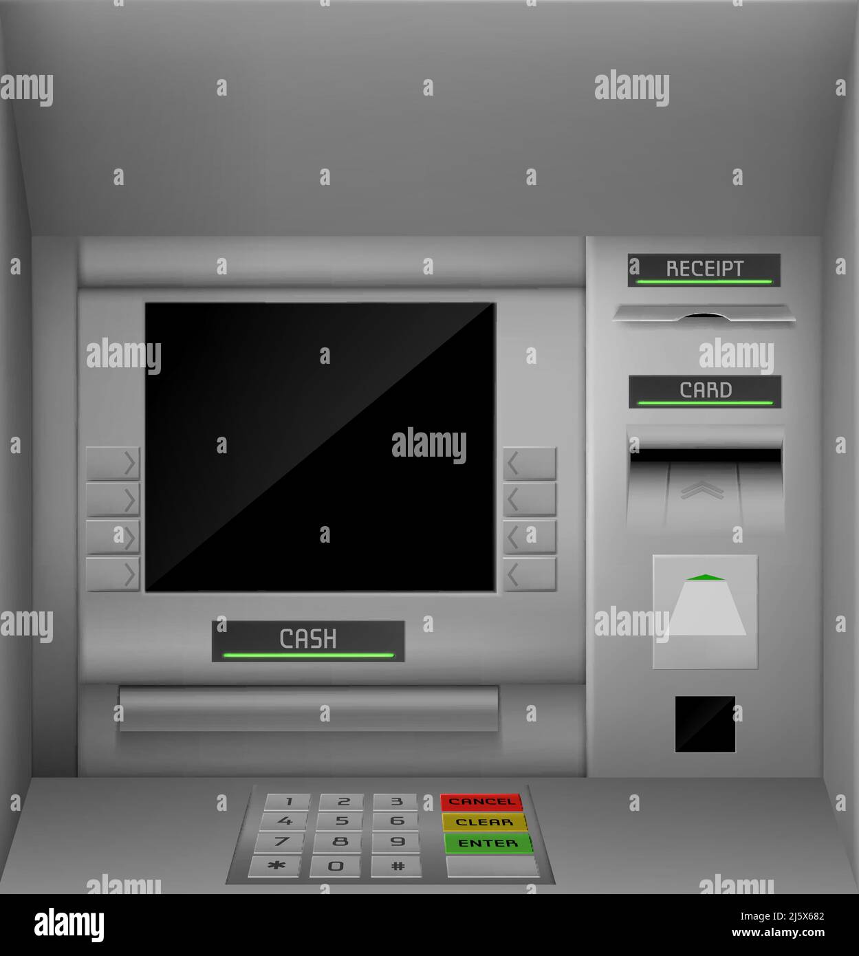 Atm screen, automated teller machine black monitor with keypad for ... Atm screen, automated teller machine black monitor with keypad for ...