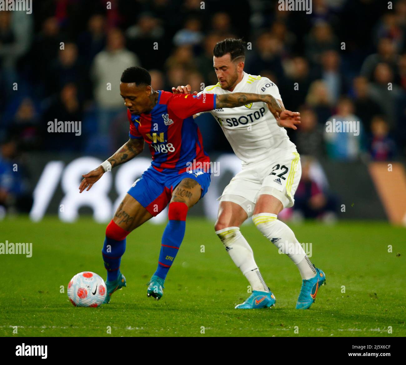LONDON, United Kingdom, APRIL 25:L-R Crystal Palace's Nathaniel Clyne ...