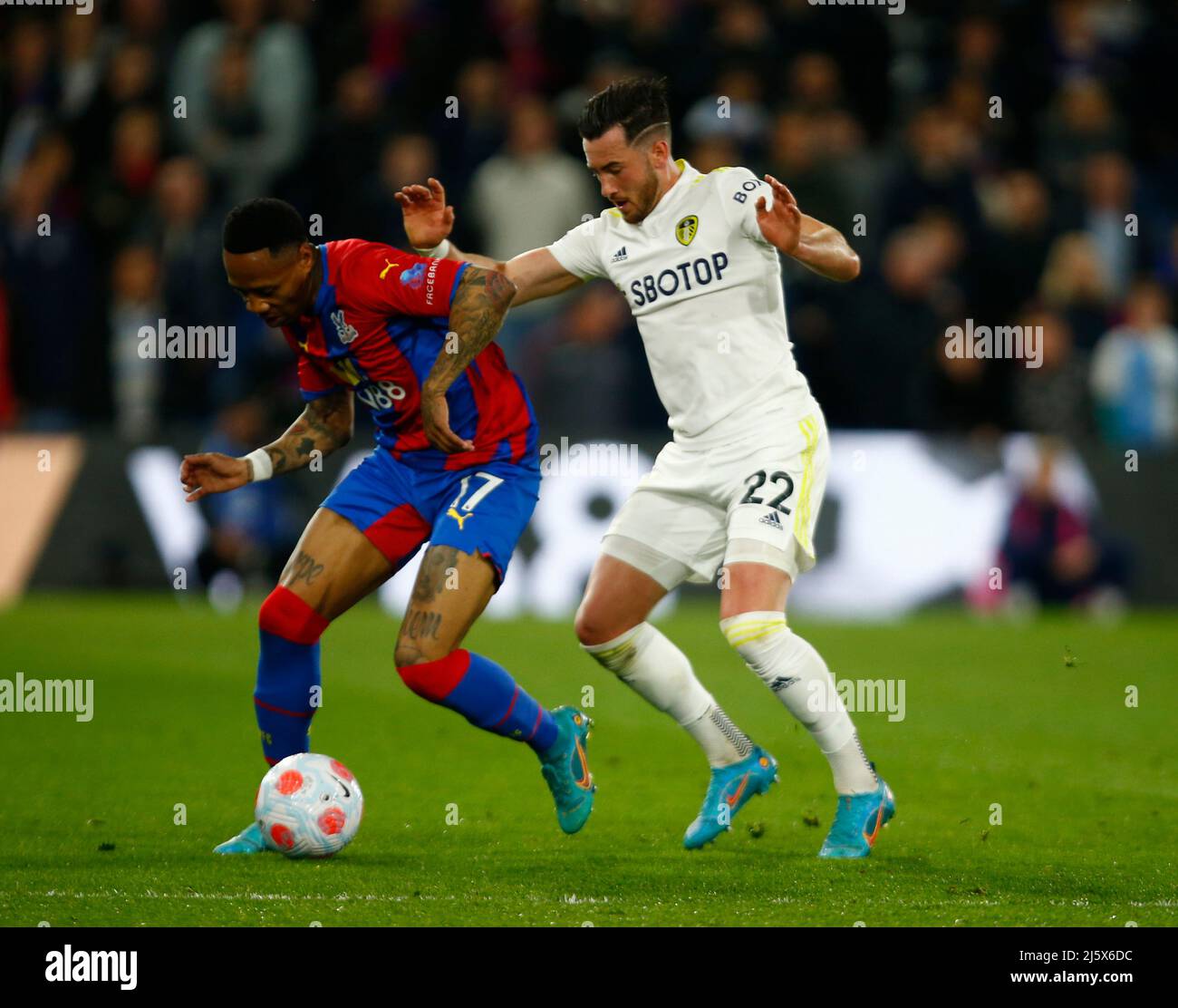 LONDON, United Kingdom, APRIL 25:L-R Crystal Palace's Nathaniel Clyne ...
