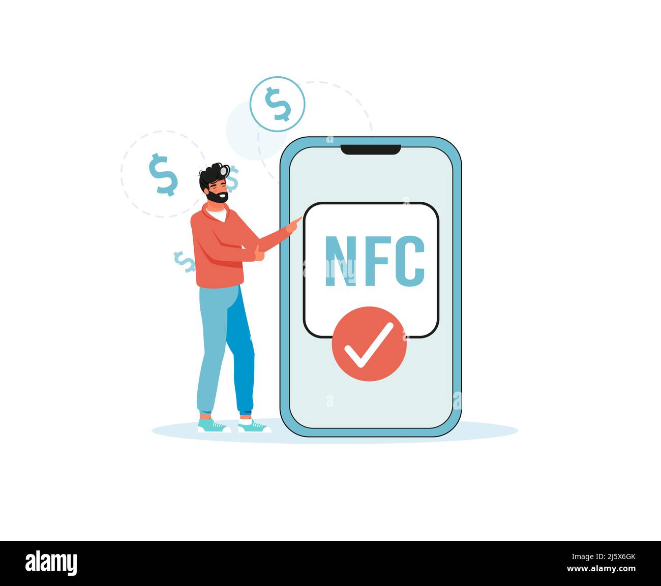 Nfc payment pay near field Stock Vector Images - Alamy