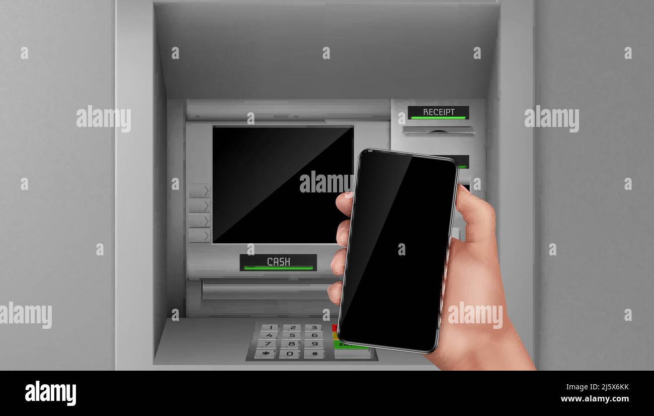 Bank teller computer Stock Vector Images - Alamy