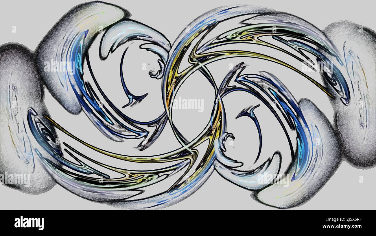 Abstract image with fancy pattern of bright colors in art Nouveau style ...
