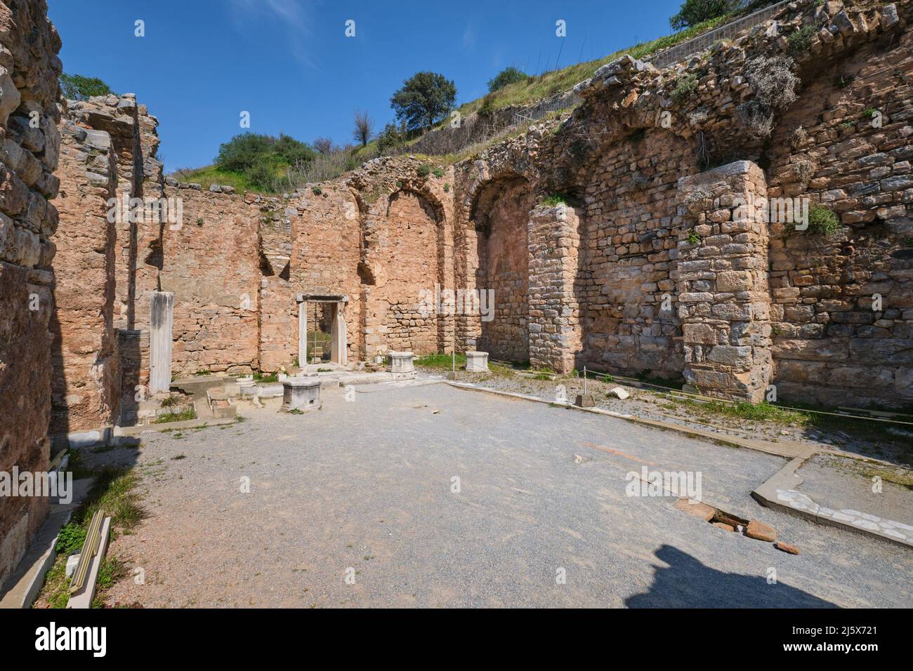 One of the bathing chambers at the Scholastica Baths complex. At the ...