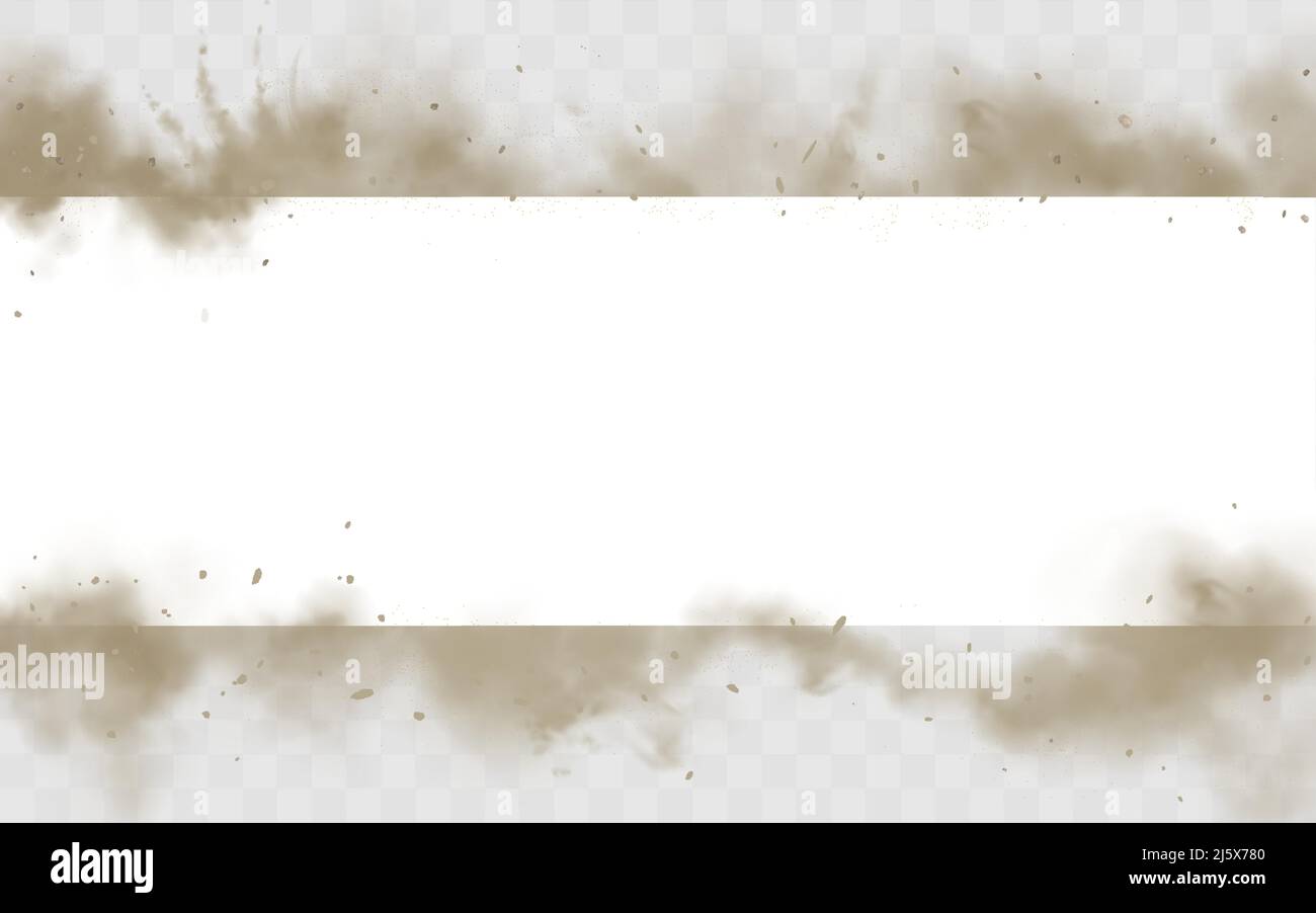 Smoke empty banner mock up, dirty smog horizontal border isolated on ...