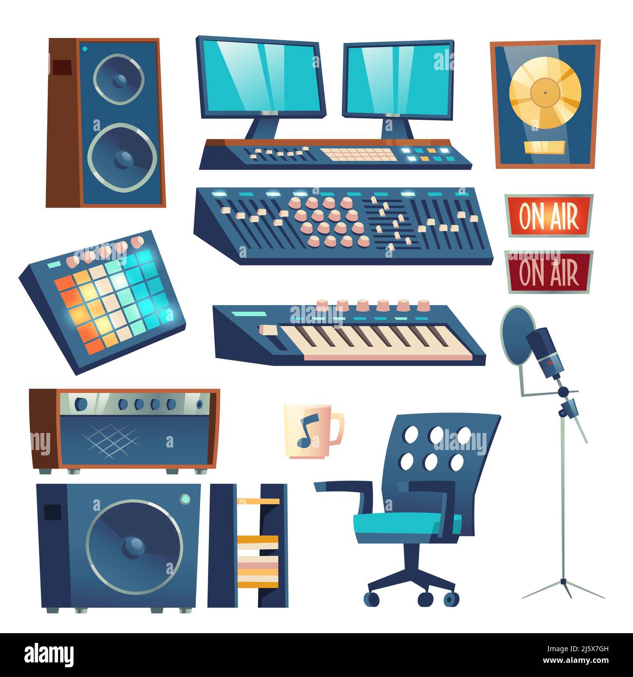 Microphone on sound mixing Stock Vector Images - Alamy