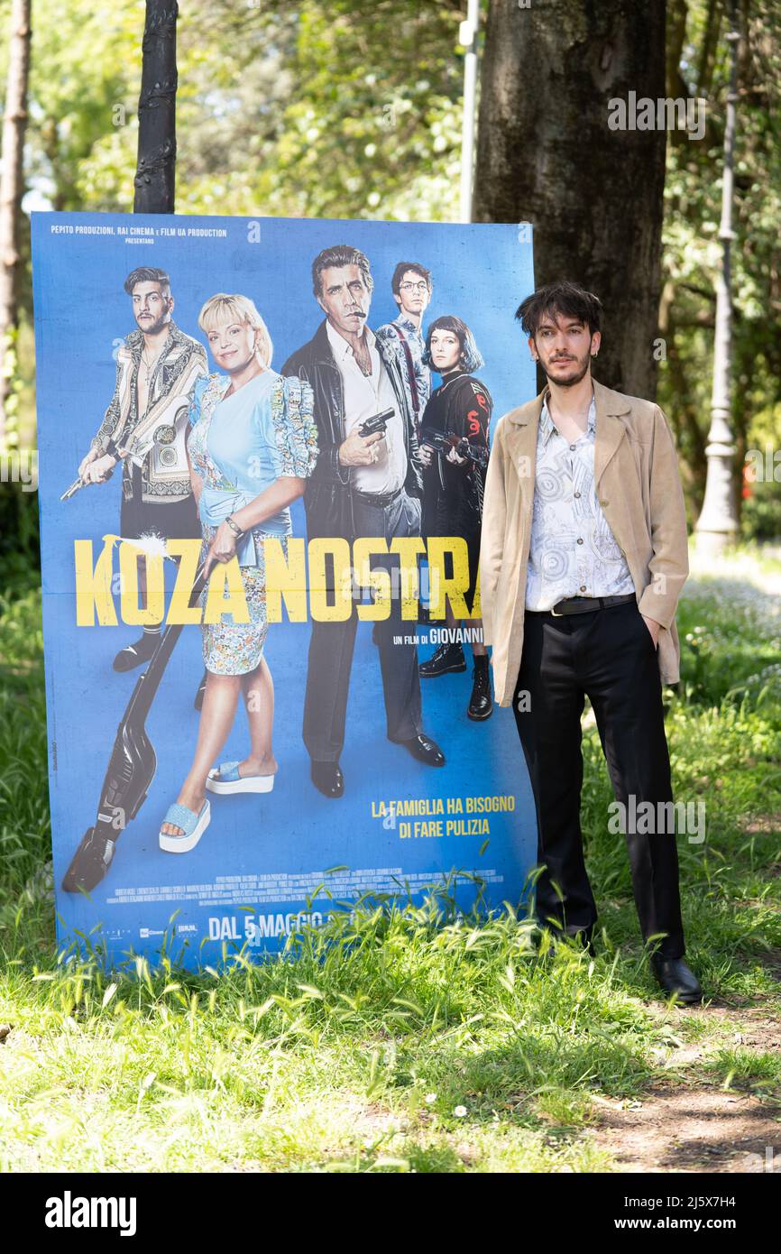 Rome, Italy, April 26, 2022 - The actor Gabriele Cicirello attends at ...