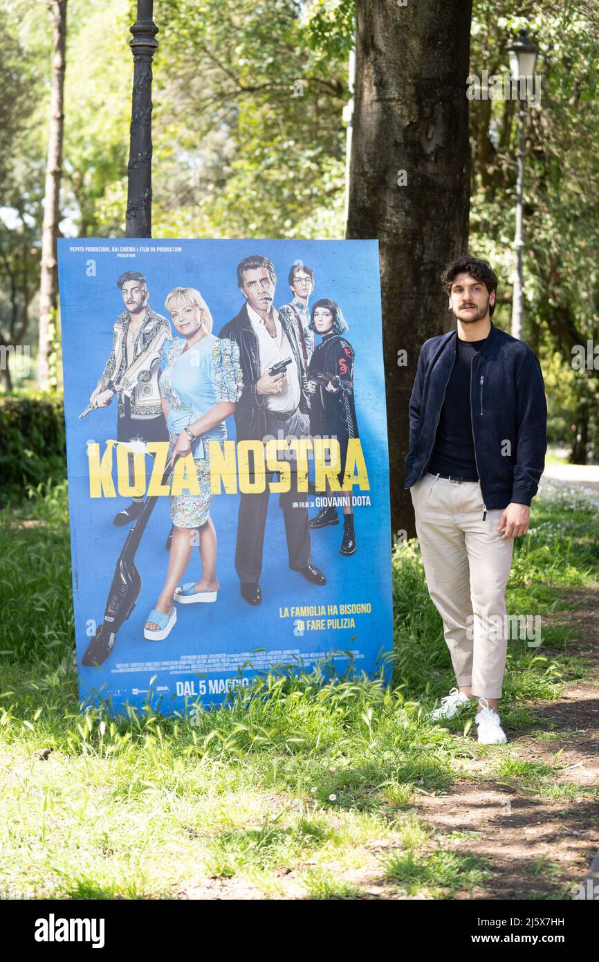 Rome, Italy, April 26, 2022 - The actor Lorenzo Scalzo attends at ...
