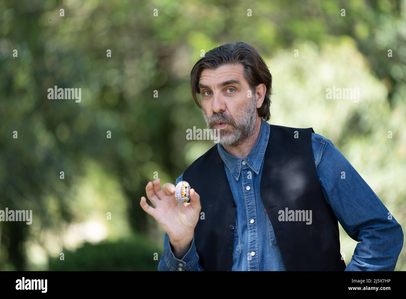 Rome, Italy, April 26, 2022 - The actor Giovanni Calcagno attends at ...