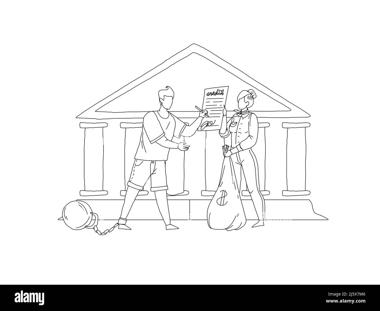 Signing contract bank Stock Vector Images - Alamy