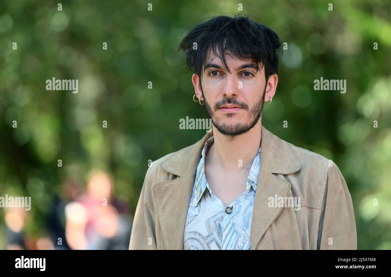 April 26, 2022, ROME: Italian actor Gabriele Cicirello poses during a ...