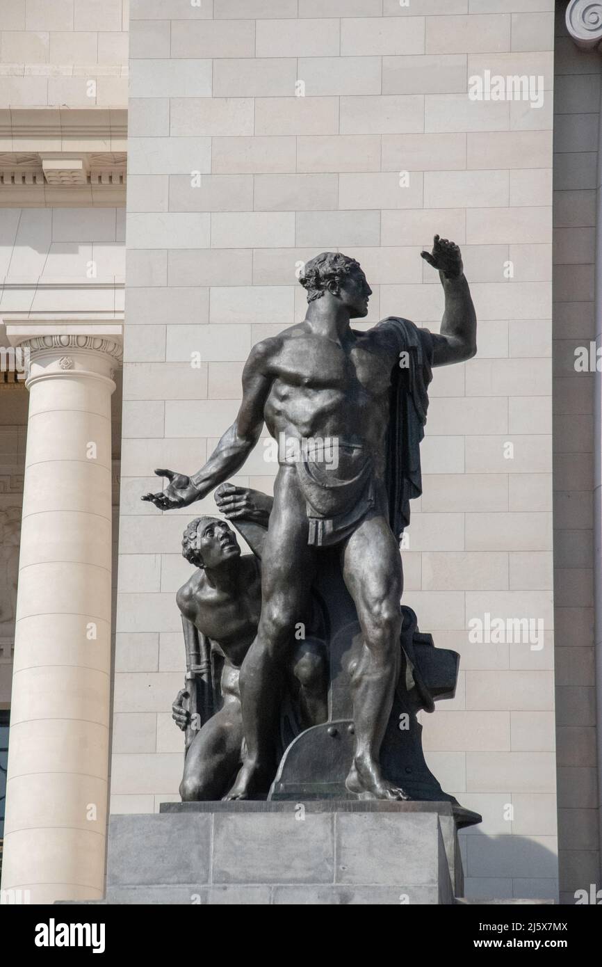 Work, one of two statues by Angelo Zanelli that flank El Capitolio in ...