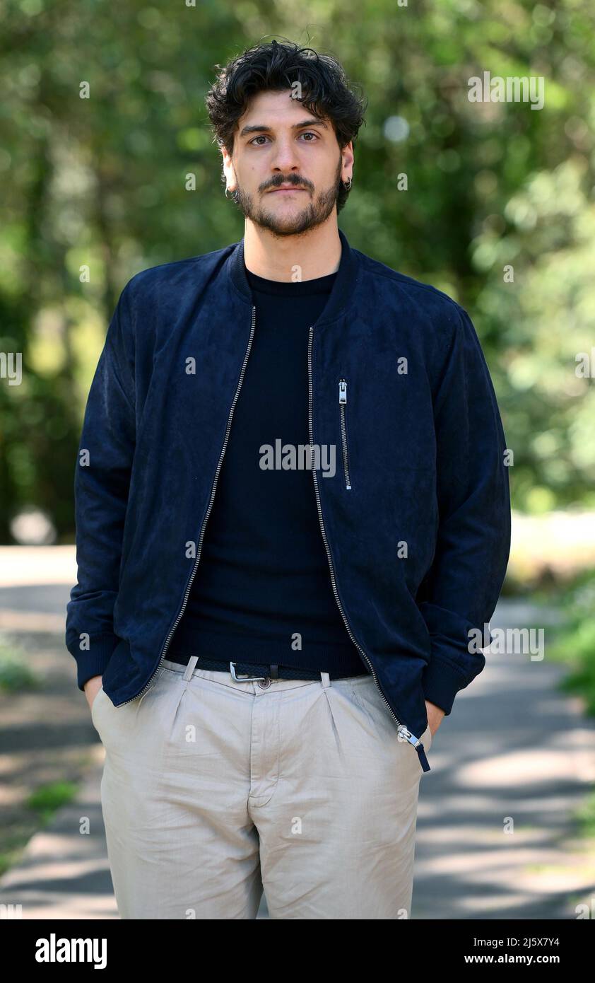 April 26, 2022, ROME: Italian actor Lorenzo Scalzo poses during a ...