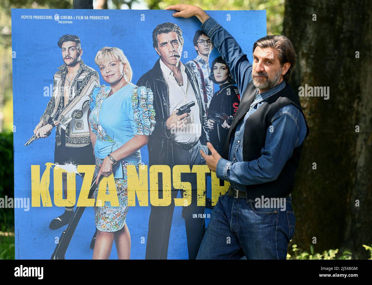 April 26, 2022, ROME: Italian actor Giovanni Calcagno poses during a ...