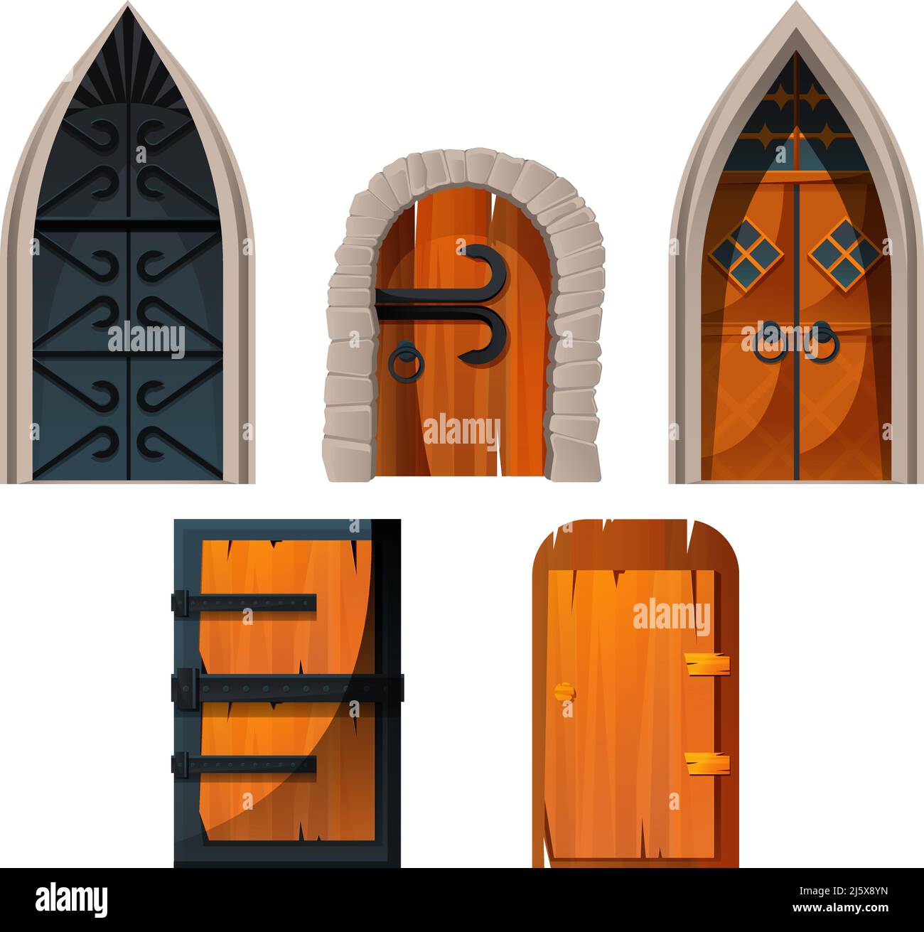 Old stone church entry Stock Vector Images - Alamy