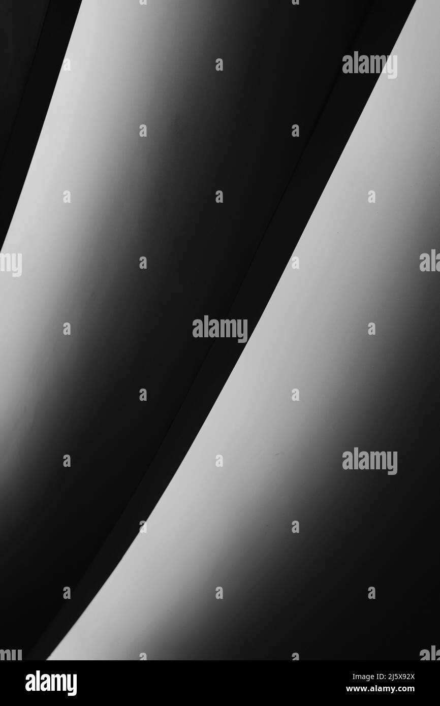 Abstract vision of strong powerful lines crossing the page in black and ...