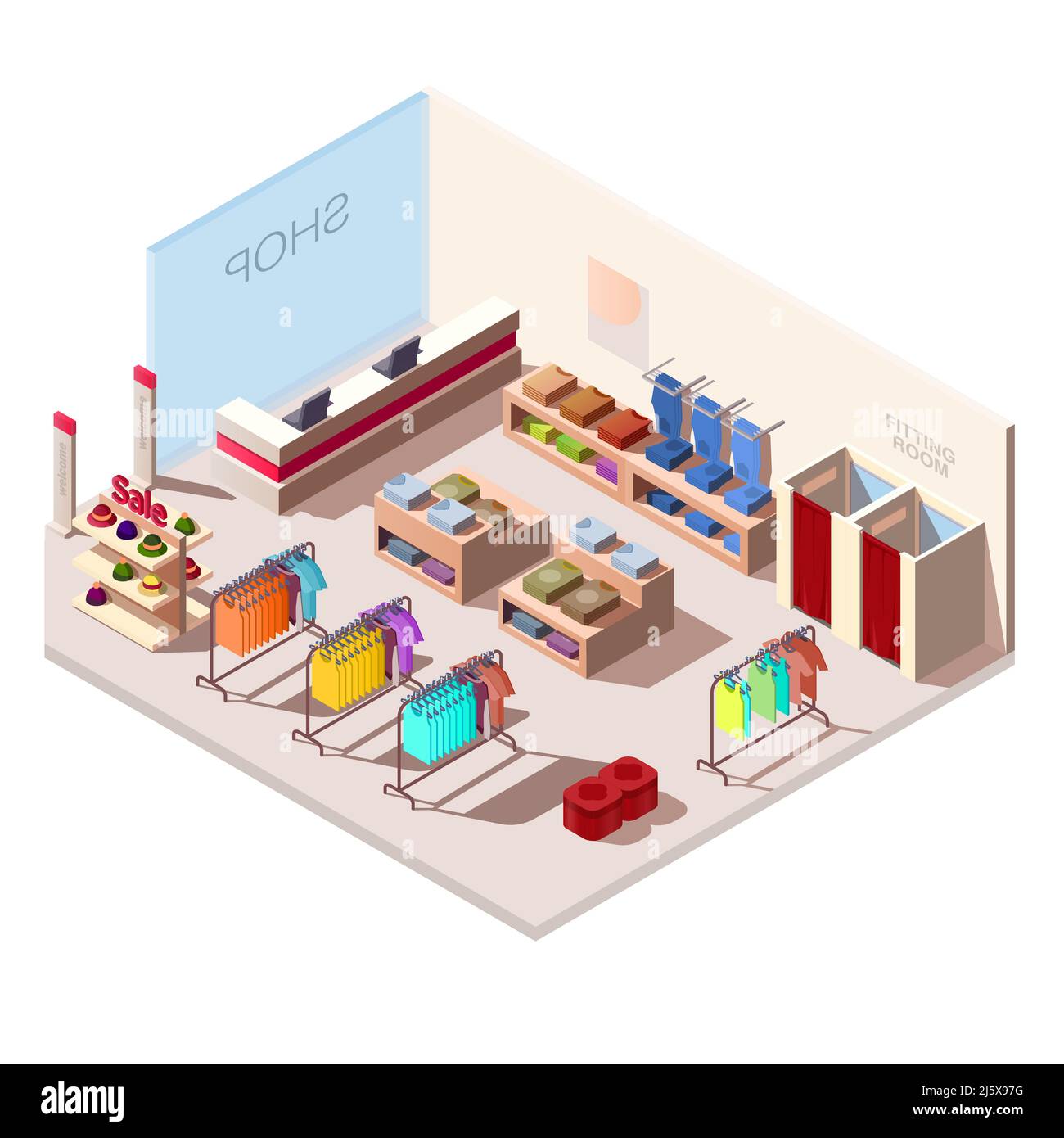 Mall rack Stock Vector Images - Alamy