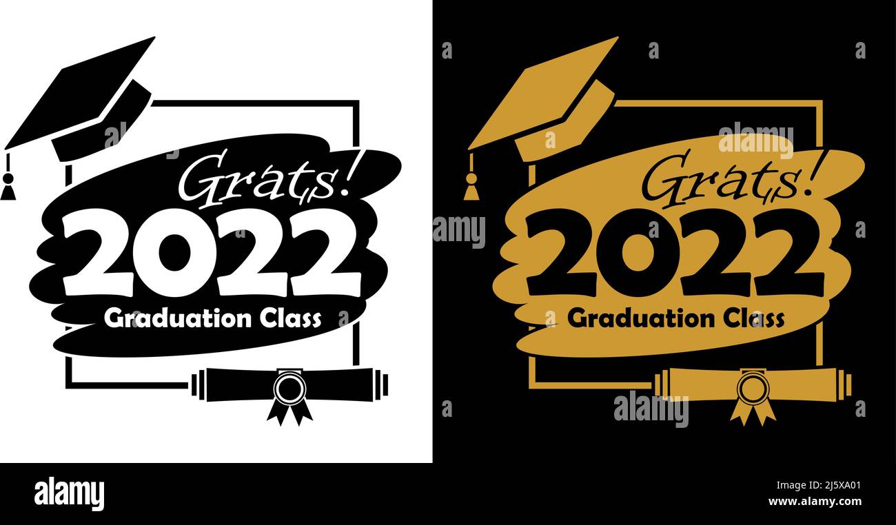 Class of 2020 with Graduation Cap and diploma. Flat simple vector ...