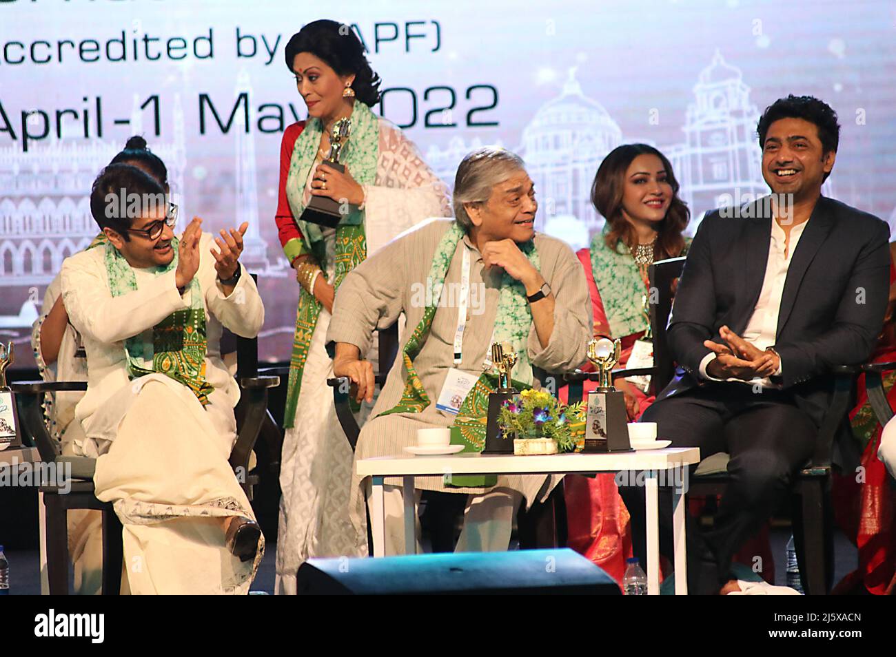 Left side to Actor Prosenjit Chatterjee, Actress Indrani Halder, Film ...