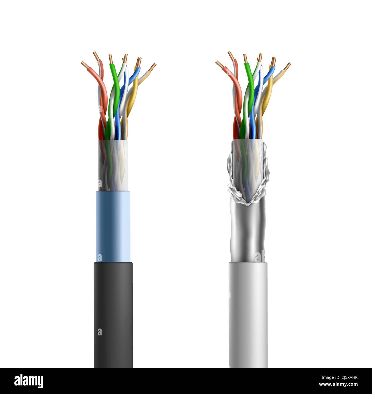 Fiber optic cable cross section Stock Vector Images - Alamy