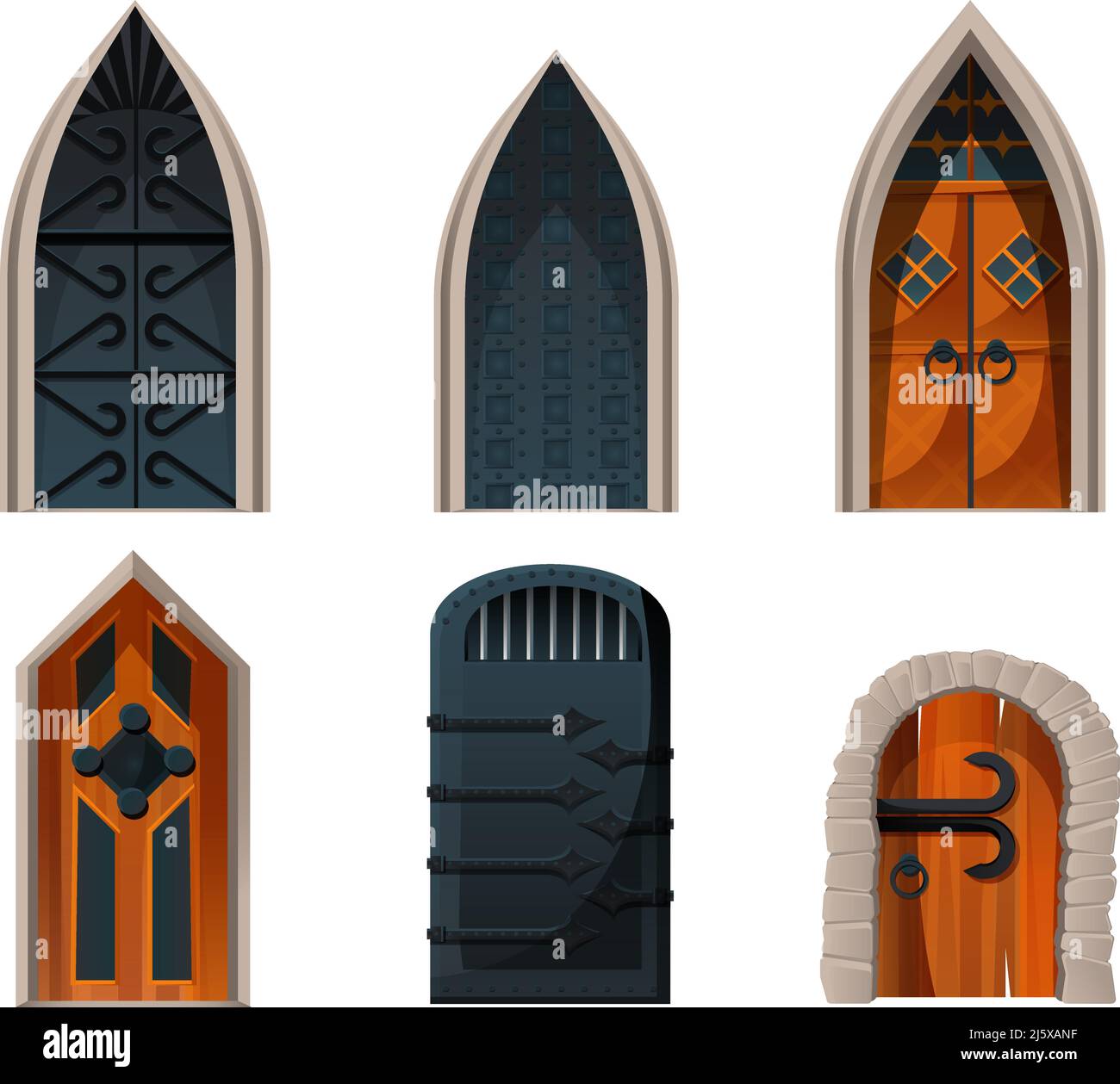 Ancient prison doorway Stock Vector Images - Alamy