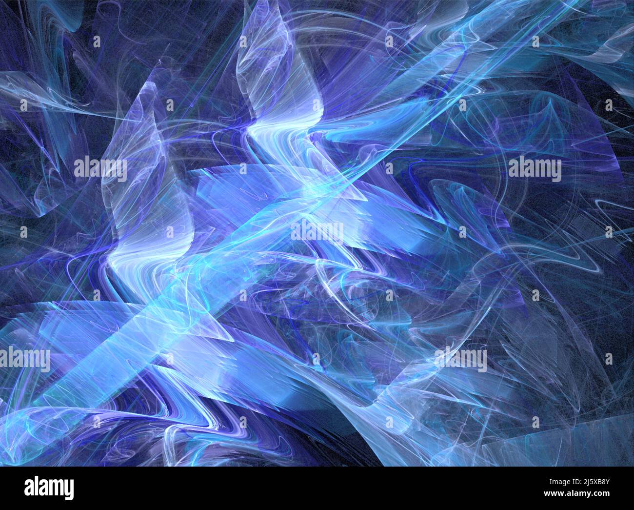 abstract pattern in blue and blue tones from wavy fields on a black ...