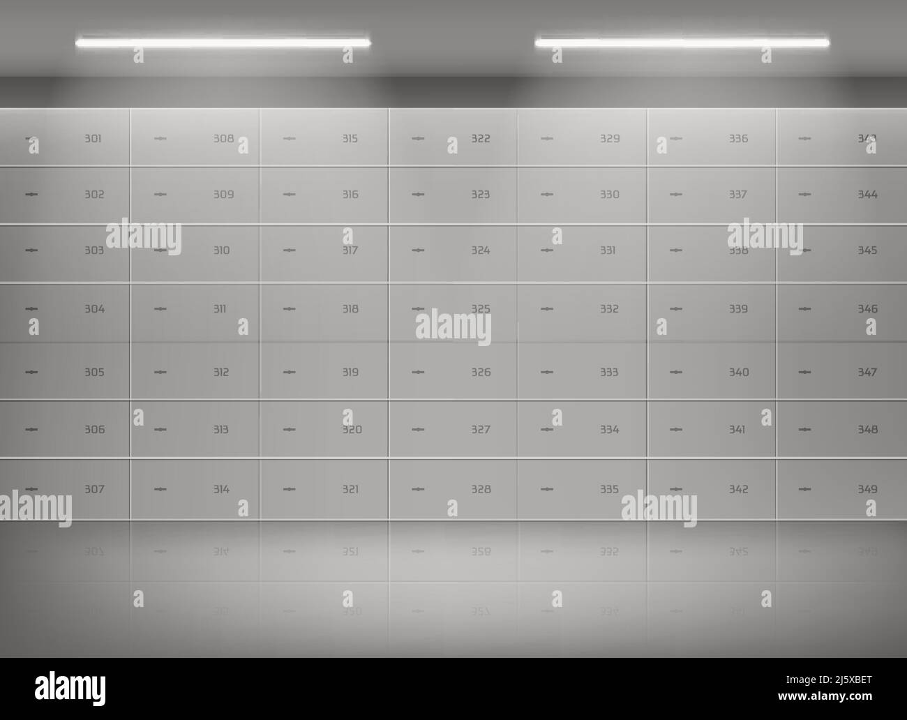 Deposit safe boxes in bank vault. Security lockers with metal door with ...