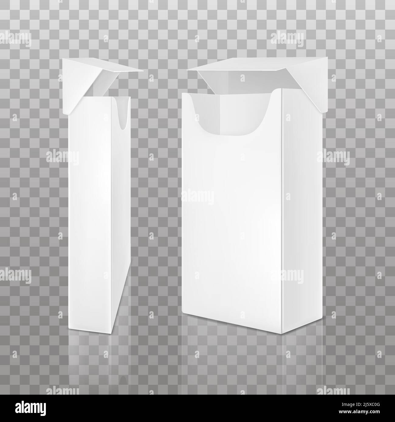 Empty open pack of slim cigarettes isolated on transparent background ...