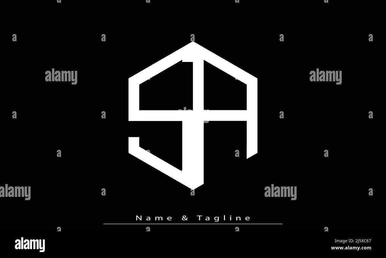 Alphabet letters Initials Monogram logo SA , AS Stock Vector Image ...