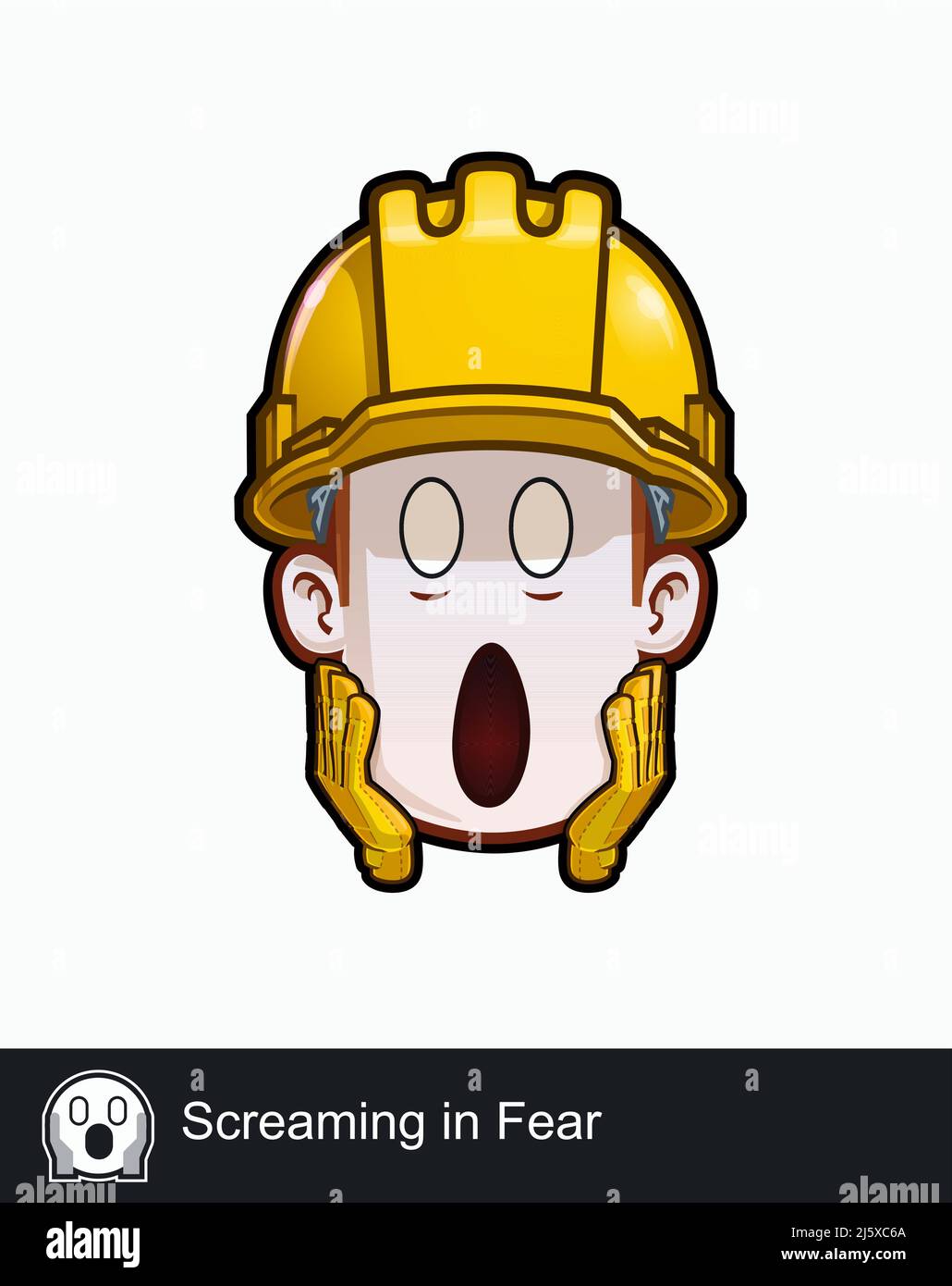 Face screaming in fear emoji hi-res stock photography and images - Alamy