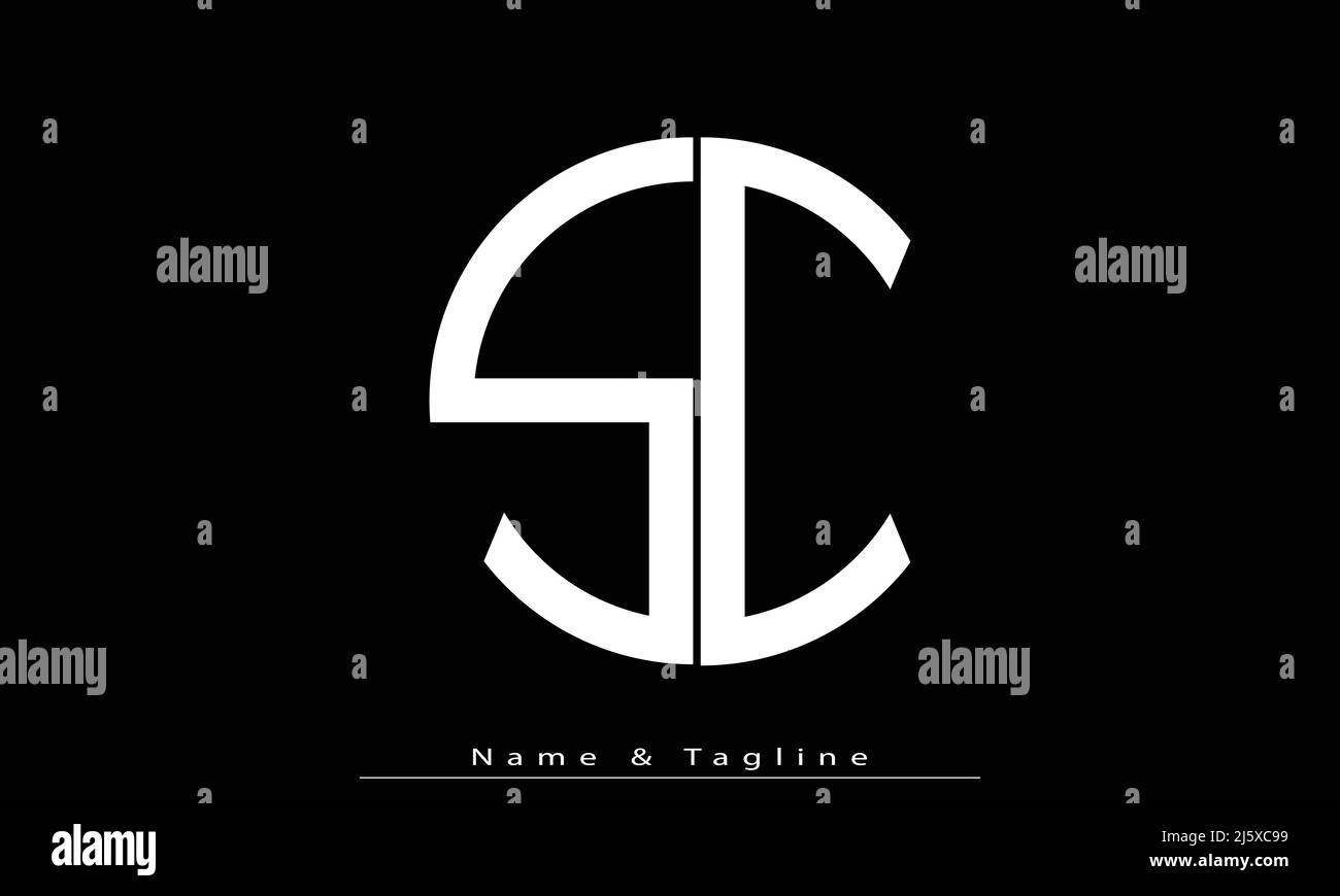 Letter sc logo Black and White Stock Photos & Images - Alamy