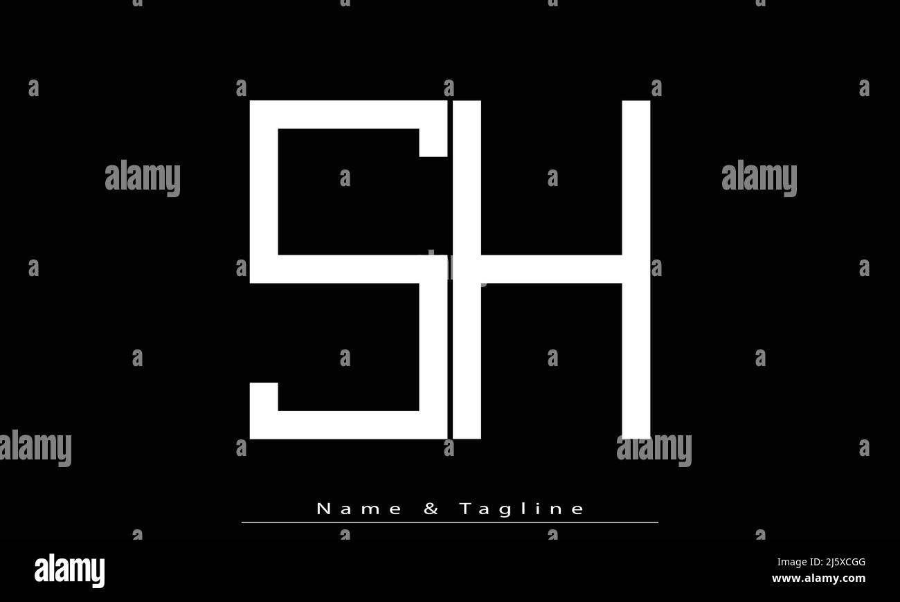 Alphabet letters Initials Monogram logo SH , HS Stock Vector Image ...