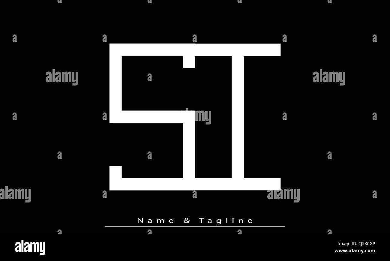 Letter si logo Black and White Stock Photos & Images - Alamy