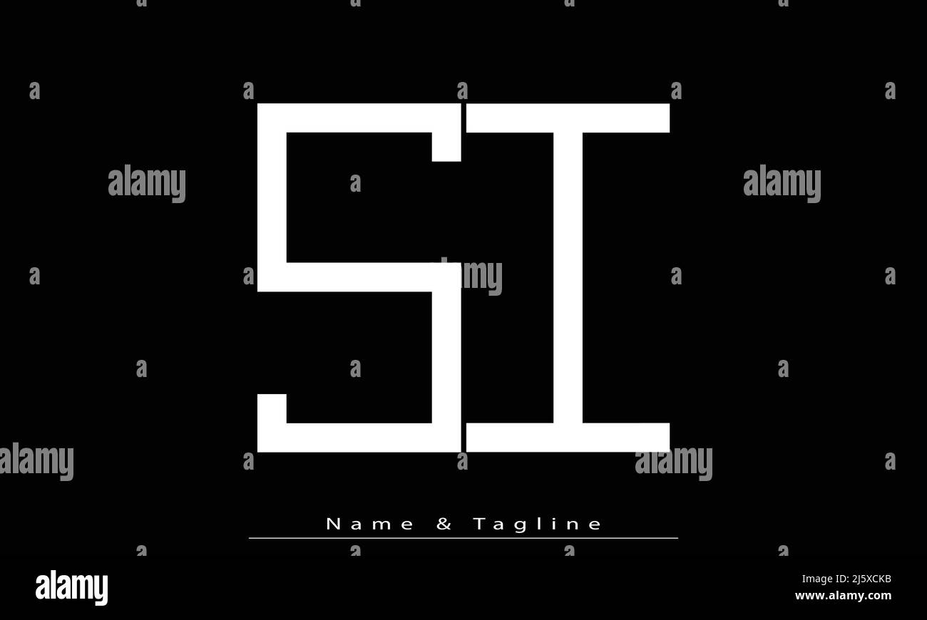 Alphabet letters Initials Monogram logo SI , IS Stock Vector Image ...