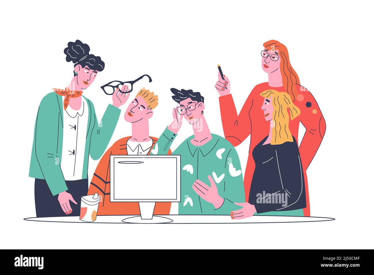 Brainstorming and teamwork concept with colleagues discussing business ...