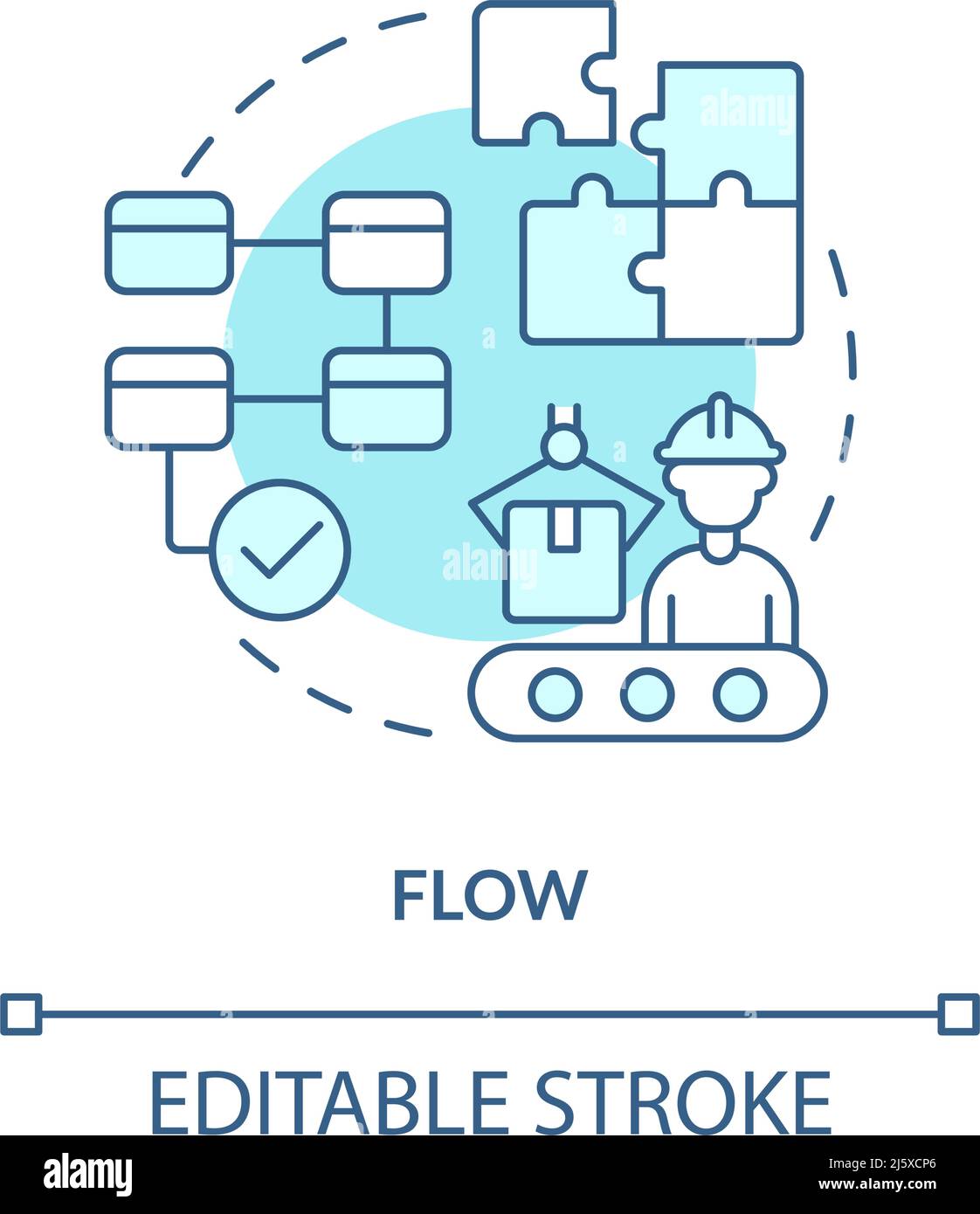 Flow turquoise concept icon Stock Vector Image & Art - Alamy