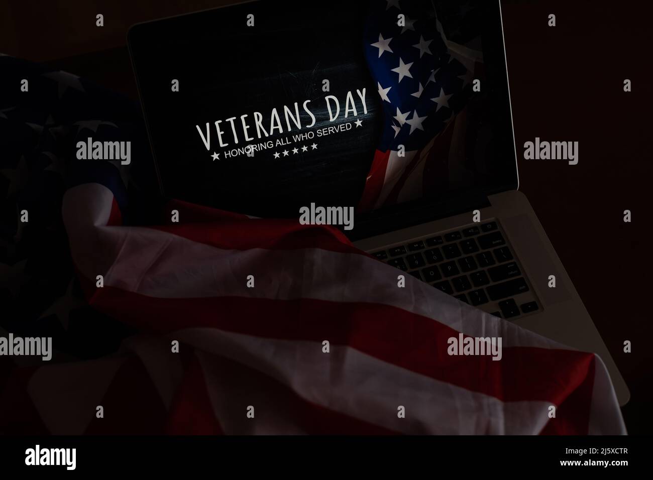 Digital composite of veterans day, flag usa Stock Photo - Alamy