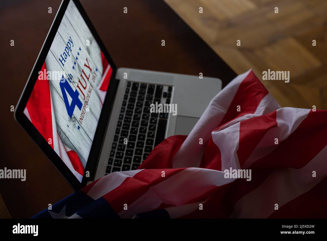 4th of July American Independence Day USA flags decorations with ...