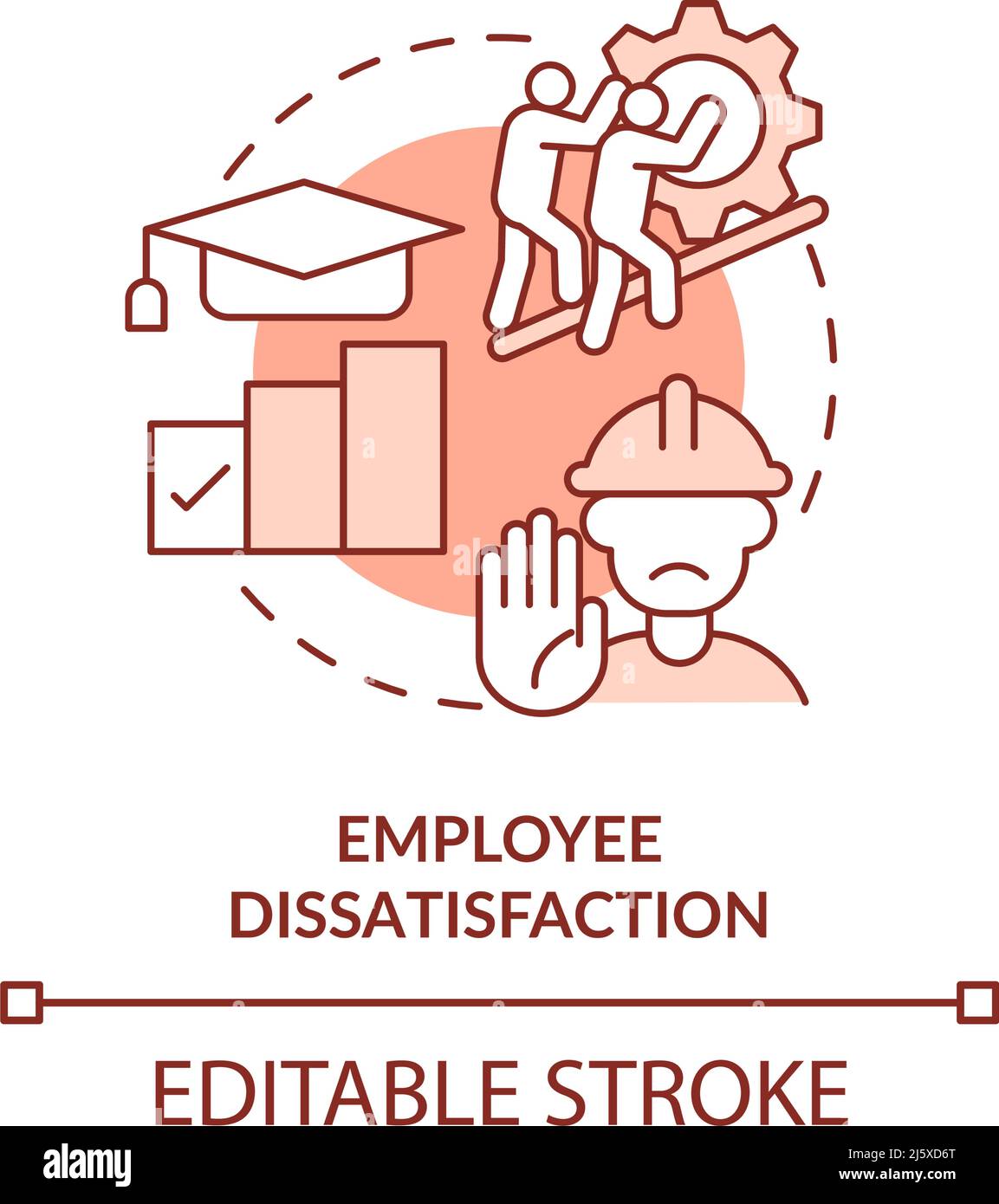 Employee dissatisfaction red concept icon Stock Vector Image & Art - Alamy