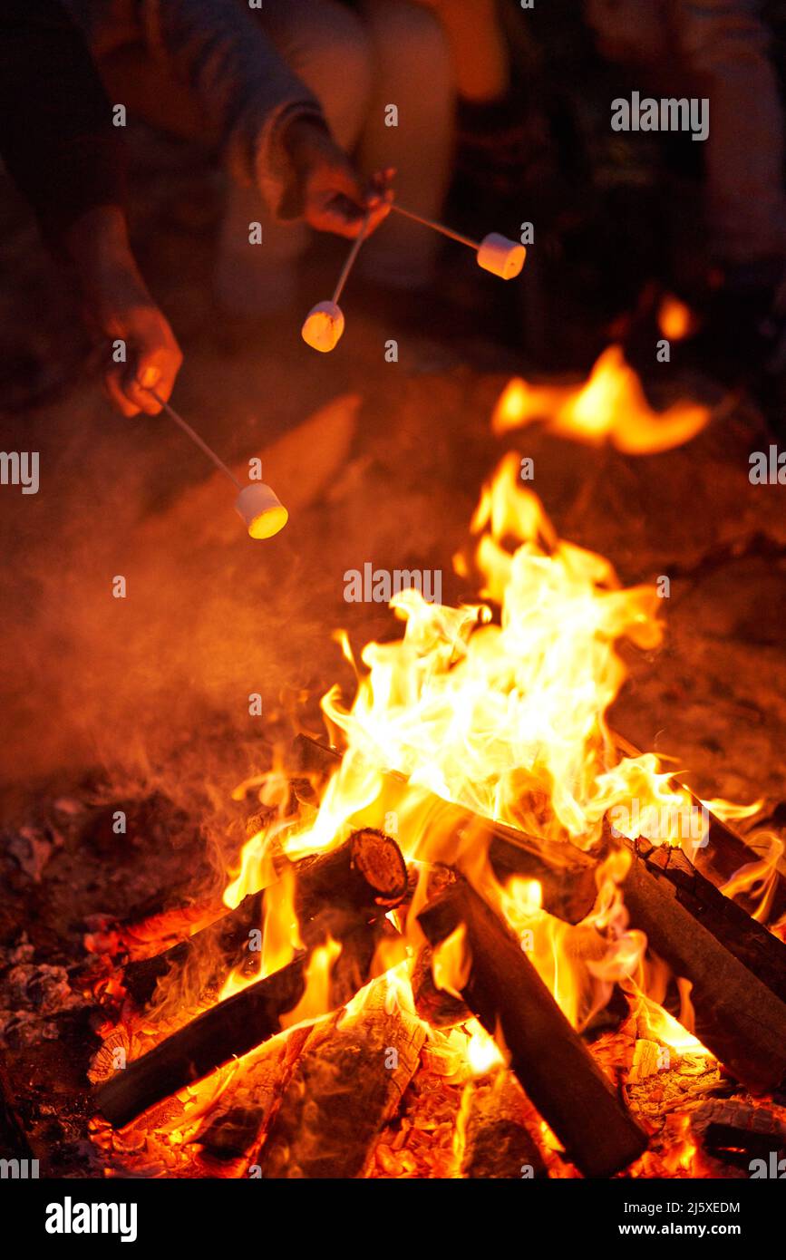 Toasting marshmallows fire hi-res stock photography and images - Alamy