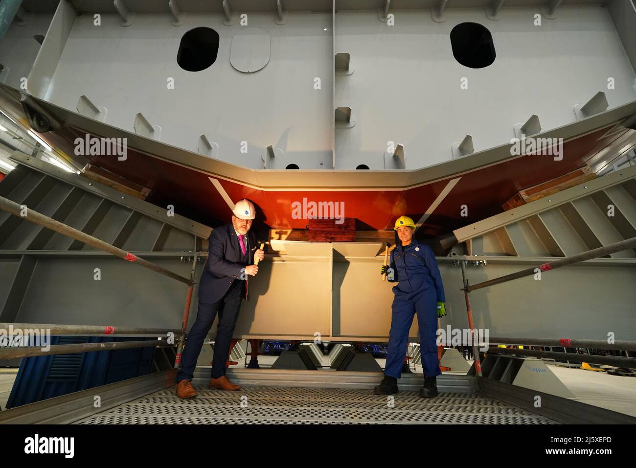 Dan Bishop, Director Ships Acquisition DE&S and apprentice Niamh ...