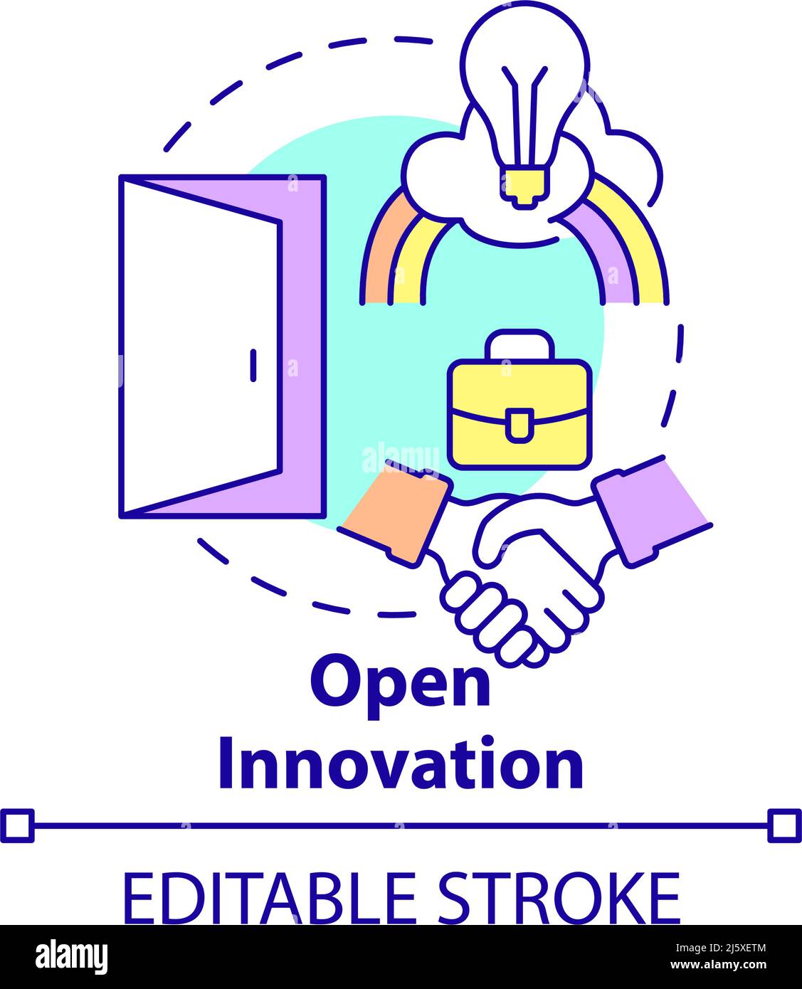 Open innovation concept icon Stock Vector Image & Art - Alamy