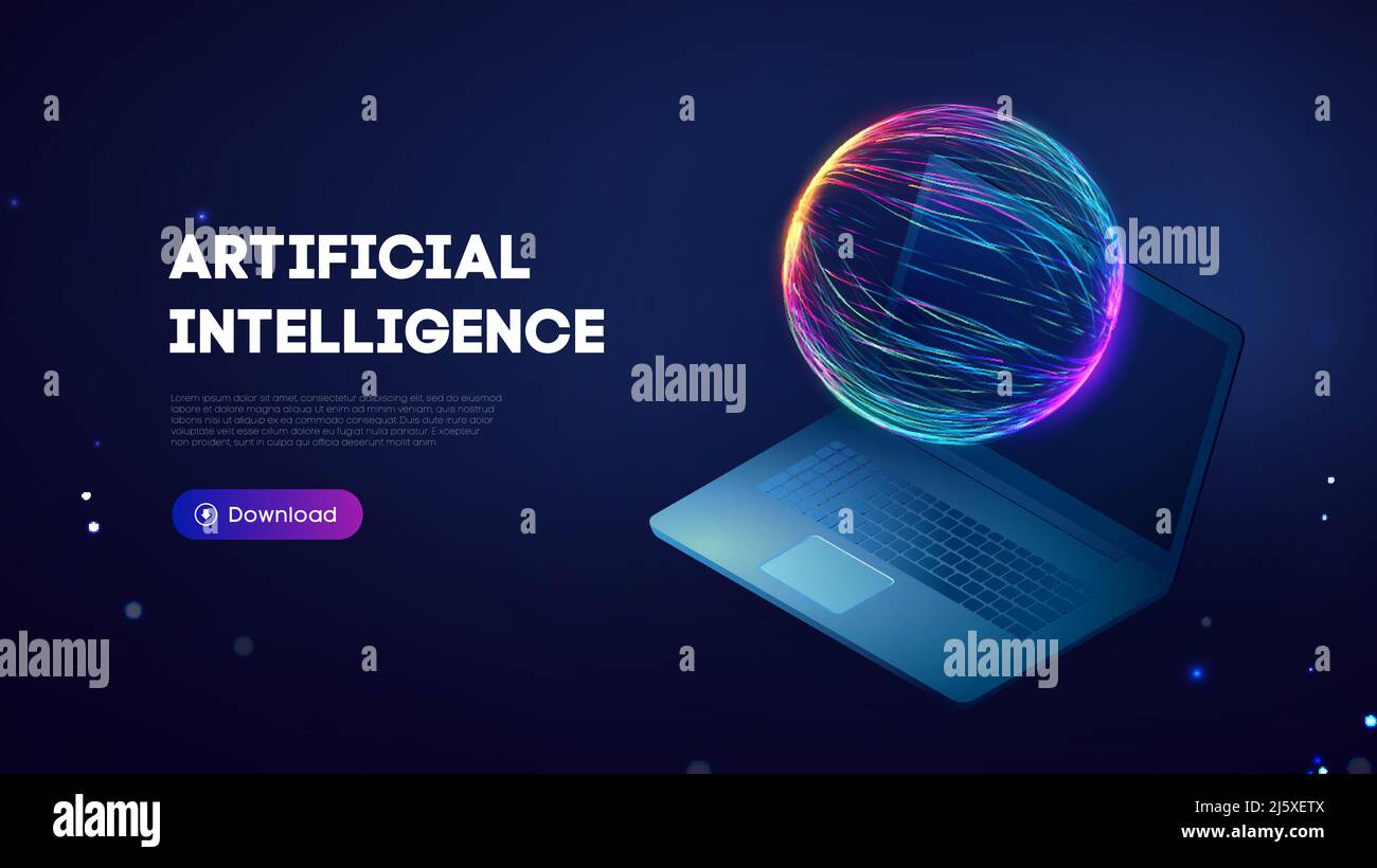 Ai digital brain. Artificial intelligence digital technology background ...