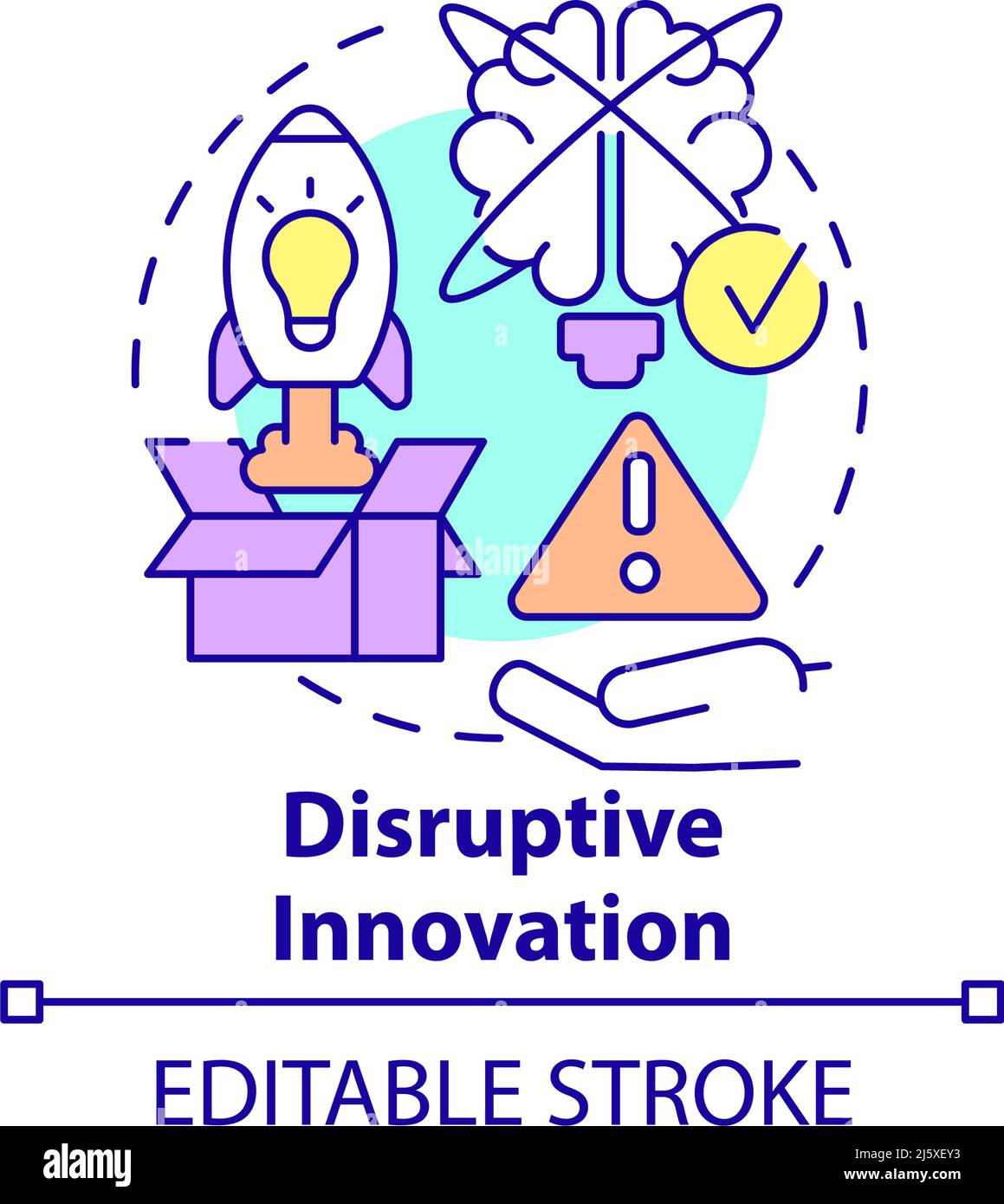 Disruptive innovation concept icon Stock Vector Image & Art - Alamy