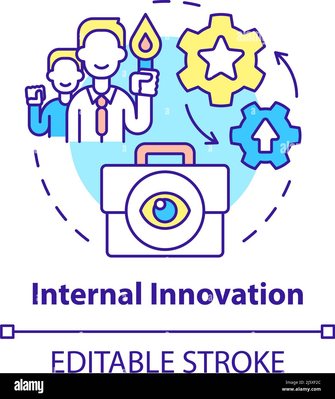 Internal innovation concept icon Stock Vector Image & Art - Alamy