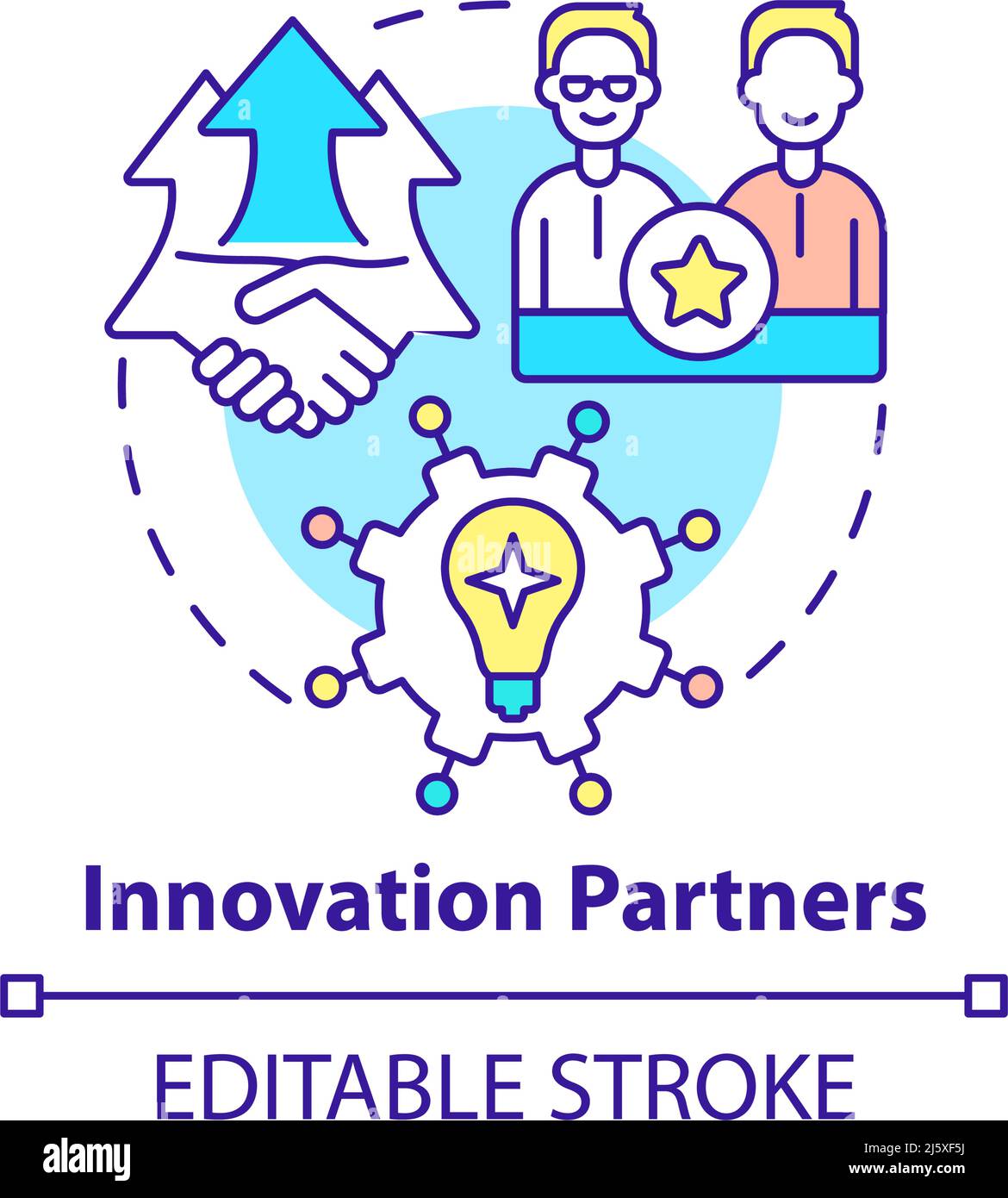 Innovation partners concept icon Stock Vector Image & Art - Alamy