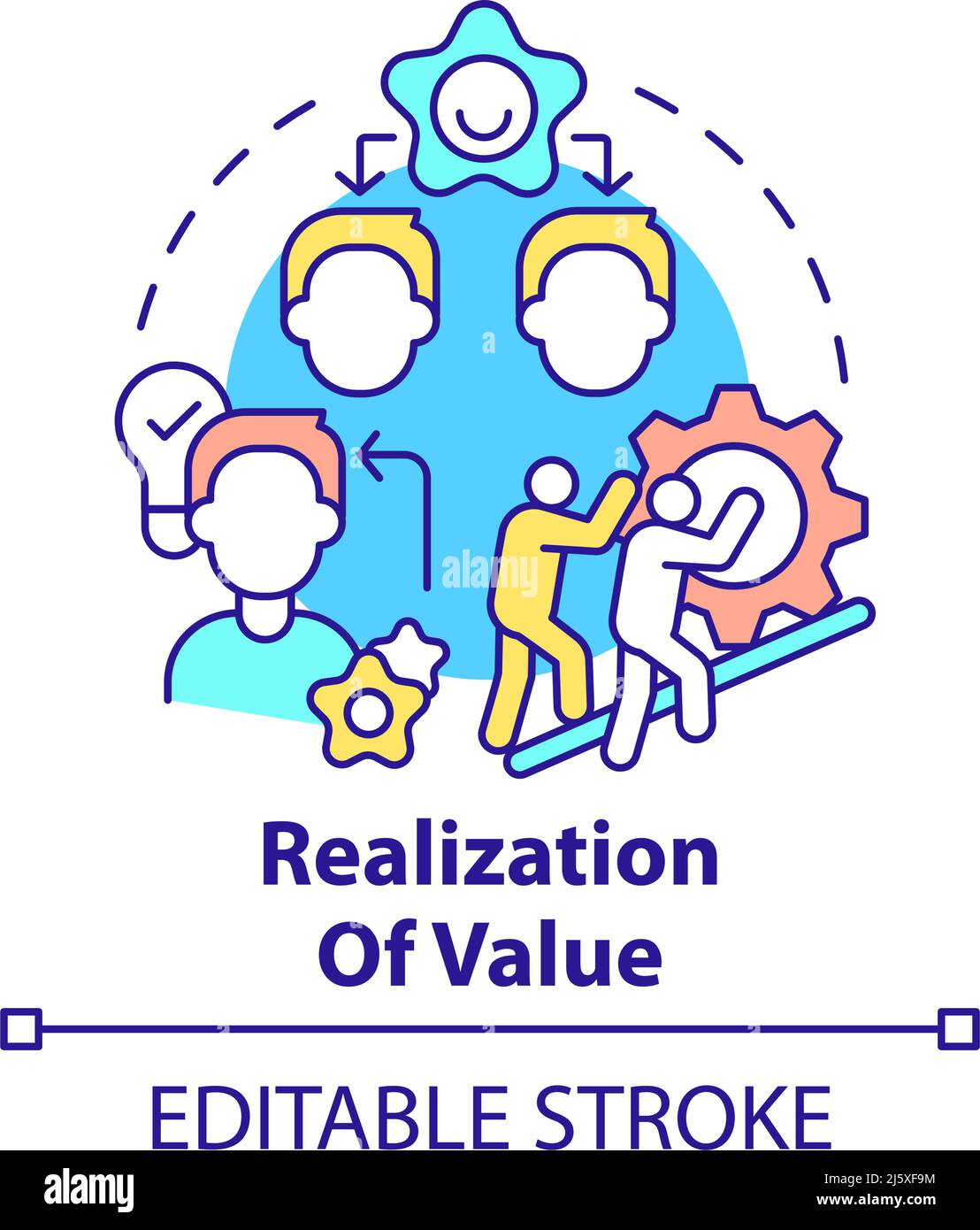 Realization of value concept icon Stock Vector Image & Art - Alamy