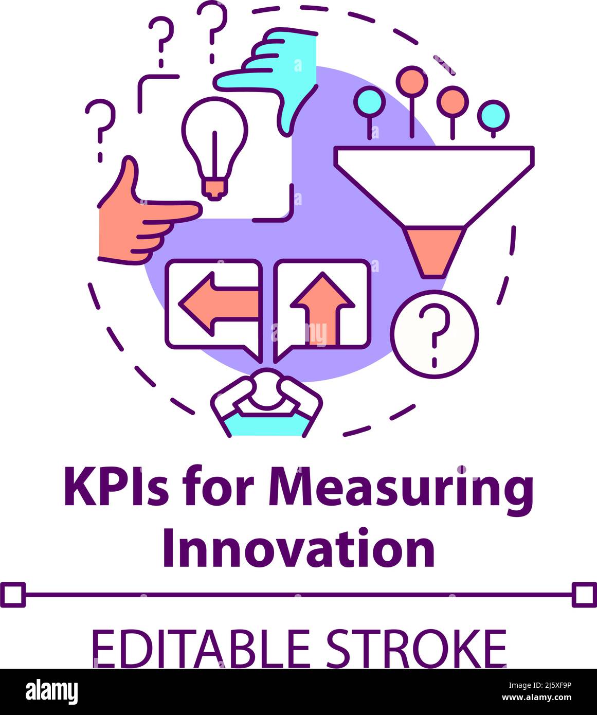 KPIs for measuring innovation concept icon Stock Vector Image & Art - Alamy