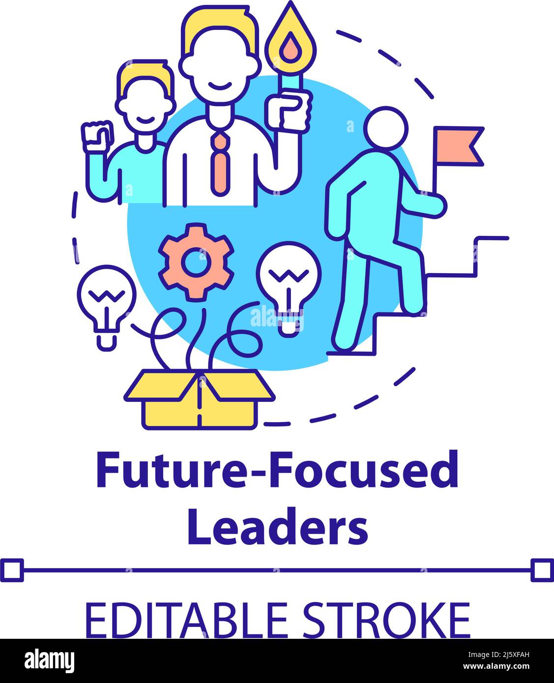 Future focus line icon Cut Out Stock Images & Pictures - Alamy